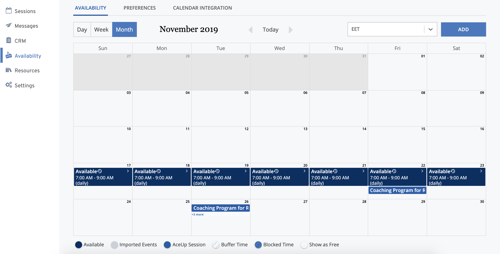 How To Create and Edit Availability