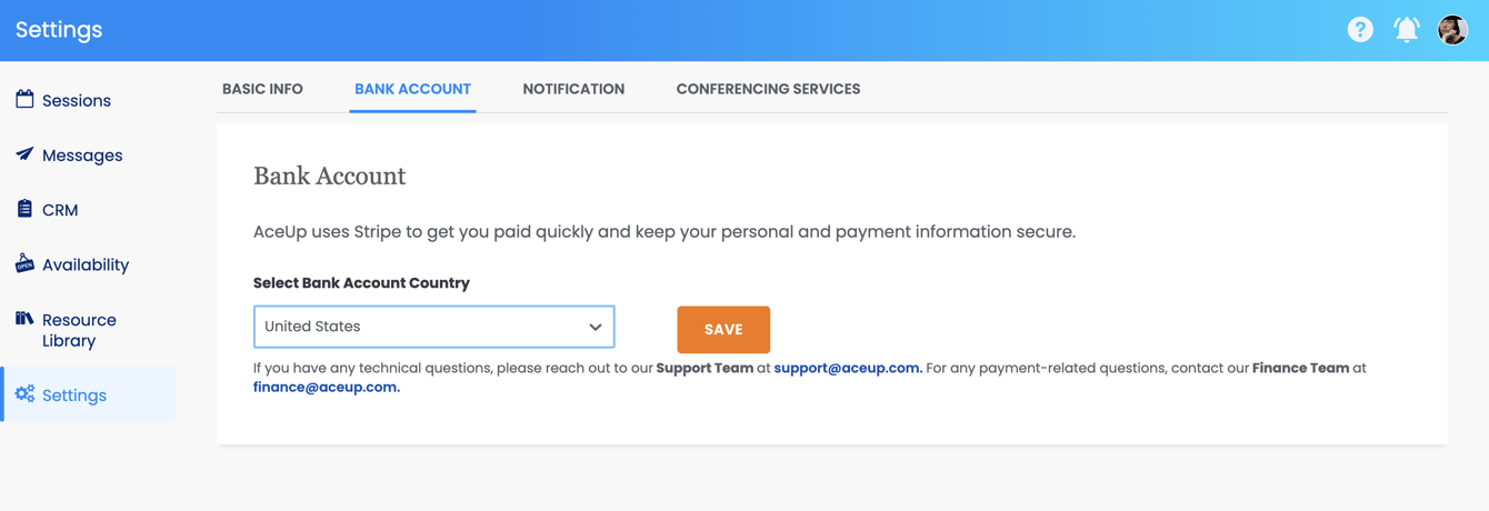 How to update your bank account connection to the new AceUp system